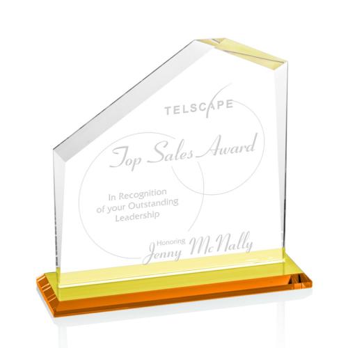 Fairmont Amber Peaks Crystal Award AWS6201-A | Crystal Awards