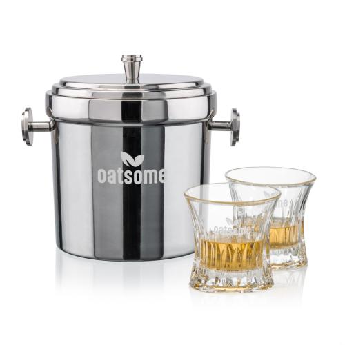 Milano Ice Bucket & Langstaff On-the-Rocks Set SST1033-2LS